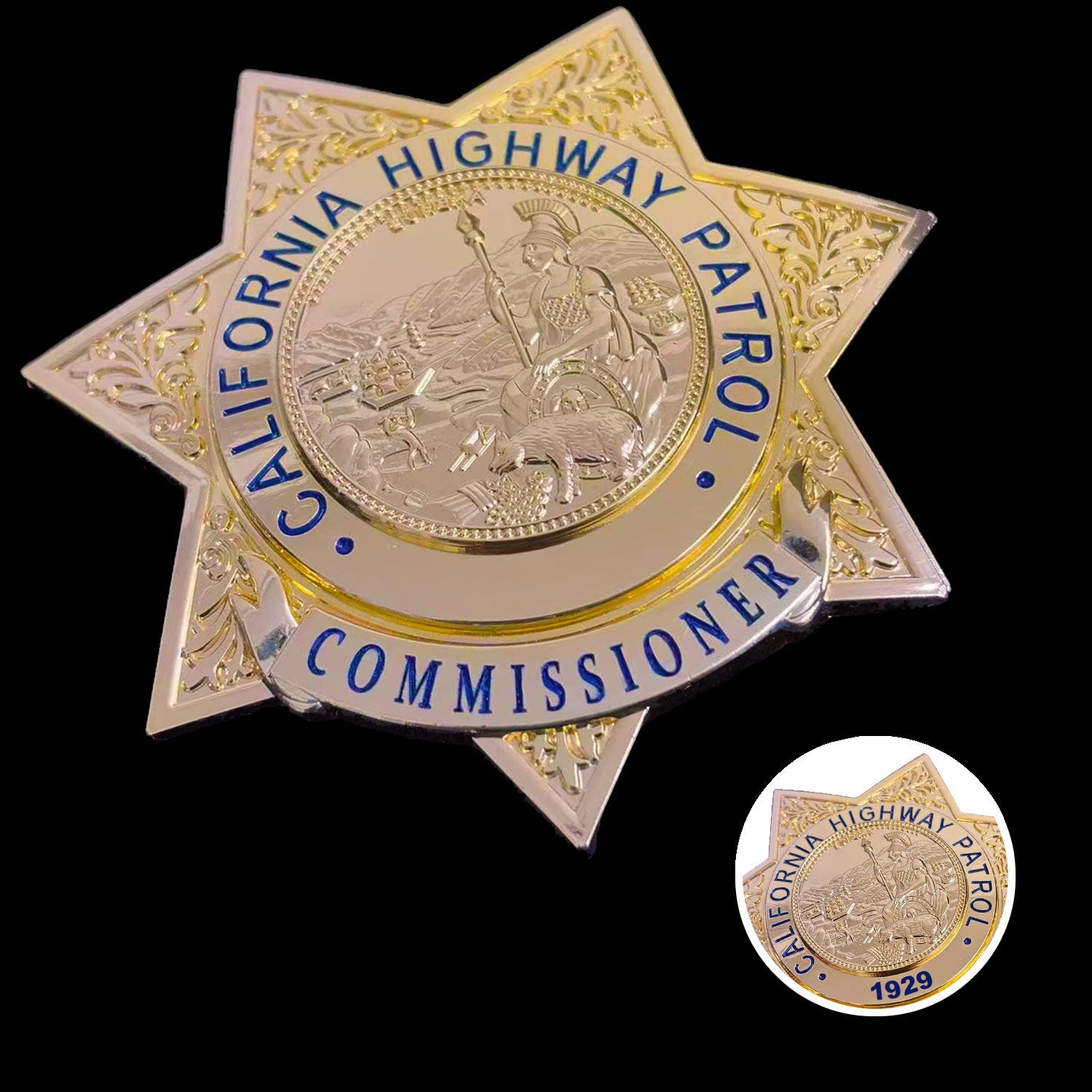 US CHP Commissioner highway patrol Badge Replica Movie Props Customiza ...