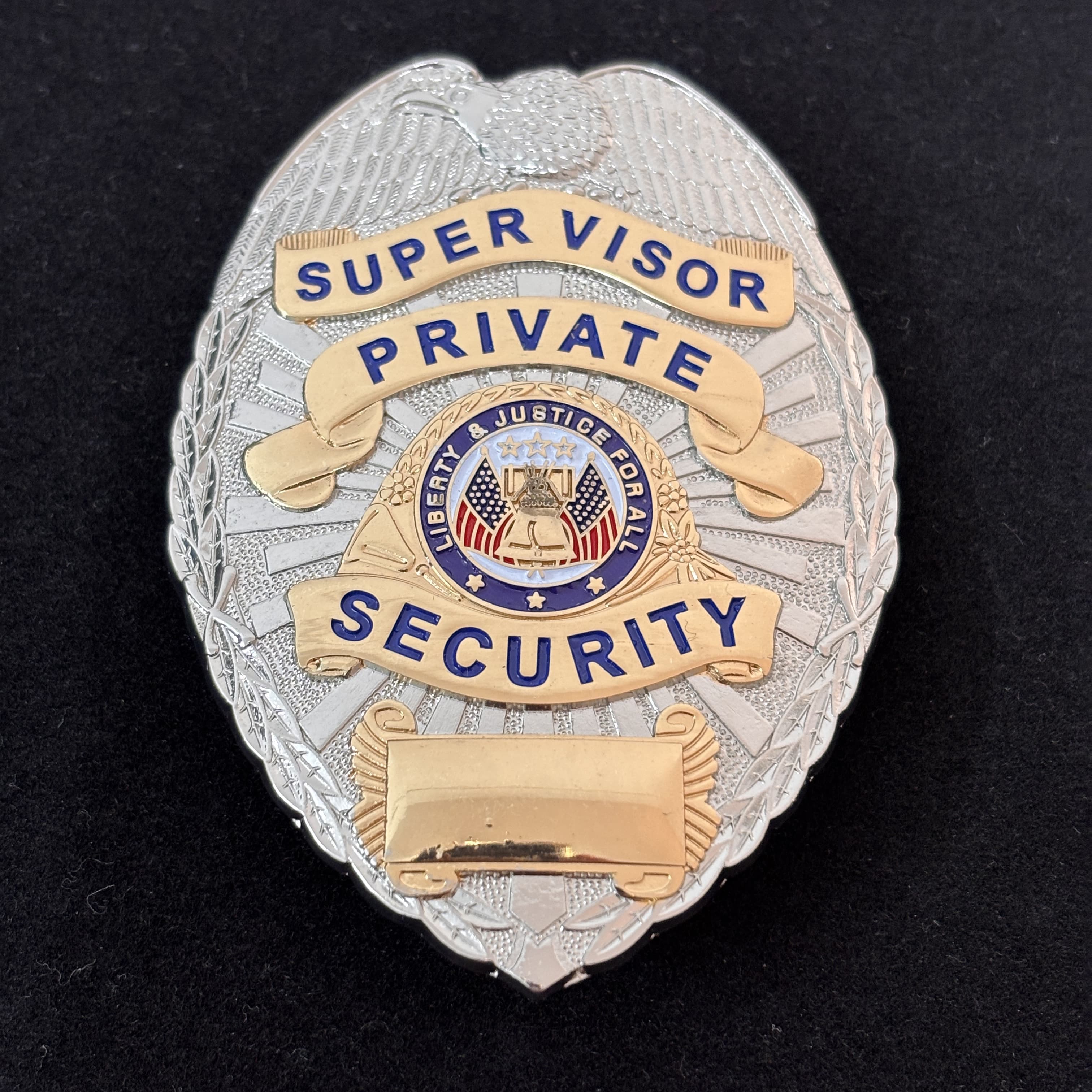 Liberty & Justice For All Supervisor Private Security Badge Replica Mo ...