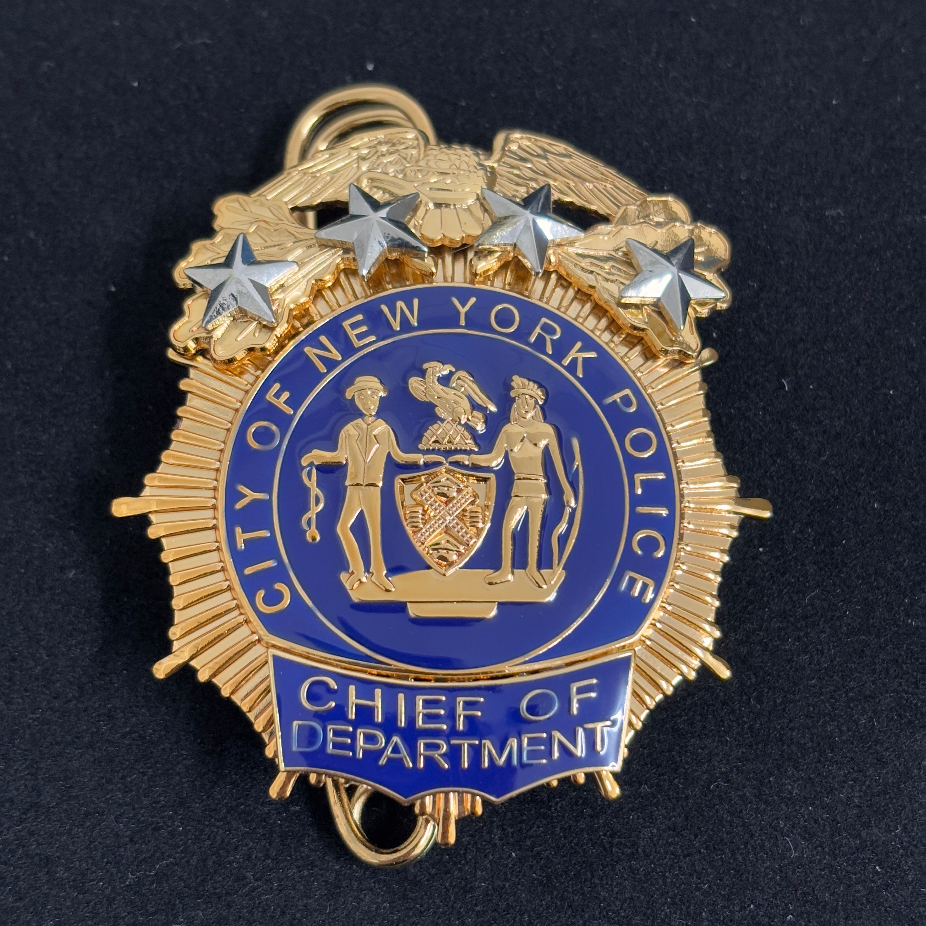 NYPD New York Police Badge Replica Movie Props 4 Star – Badgedepots